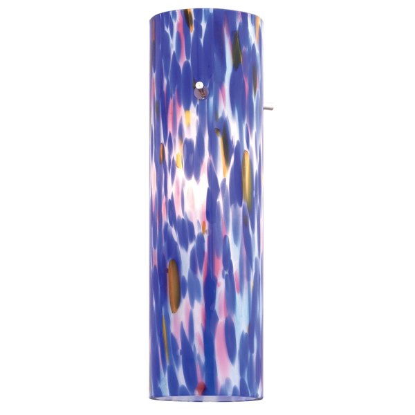 Fire Blue Cylinder Glass Shade - Luztra