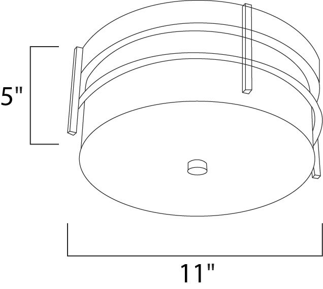 Luna LED 2-Light Outdoor Ceiling Mount BM White UV - Rated Polycarbo ...