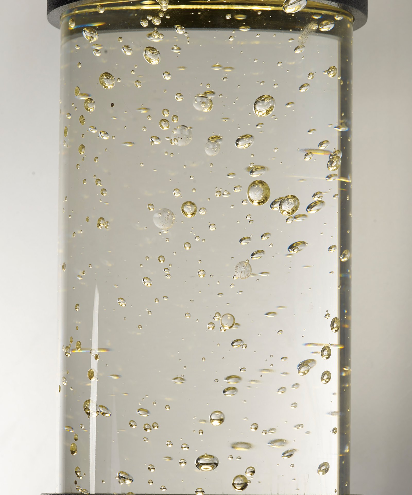 Pillar LED 2-Light Wall Mount Wet AL Clear Bubble Glass + Acryl PCB LED ...