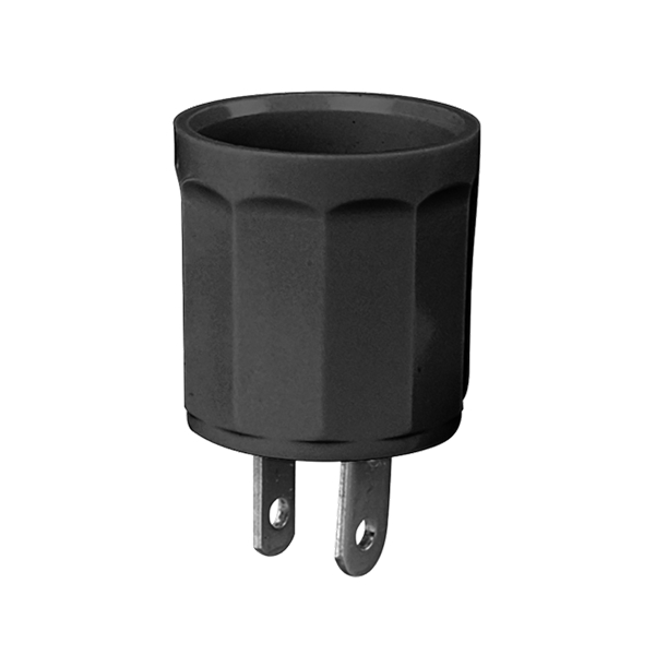 Black Bakelite Plug-in Socket Adapter - 10 Min - Luztra