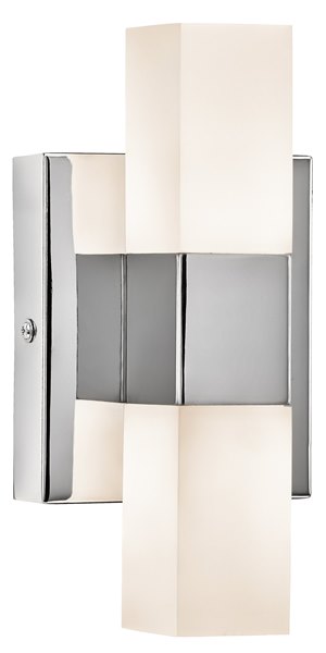 397lm Tvill Etched Acrylic Chrome Integrated LED Sconce - Luztra
