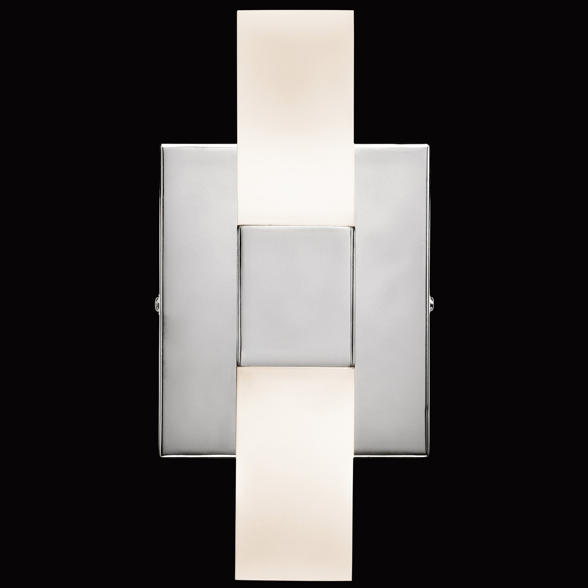 397lm Tvill Etched Acrylic Chrome Integrated LED Sconce - Luztra