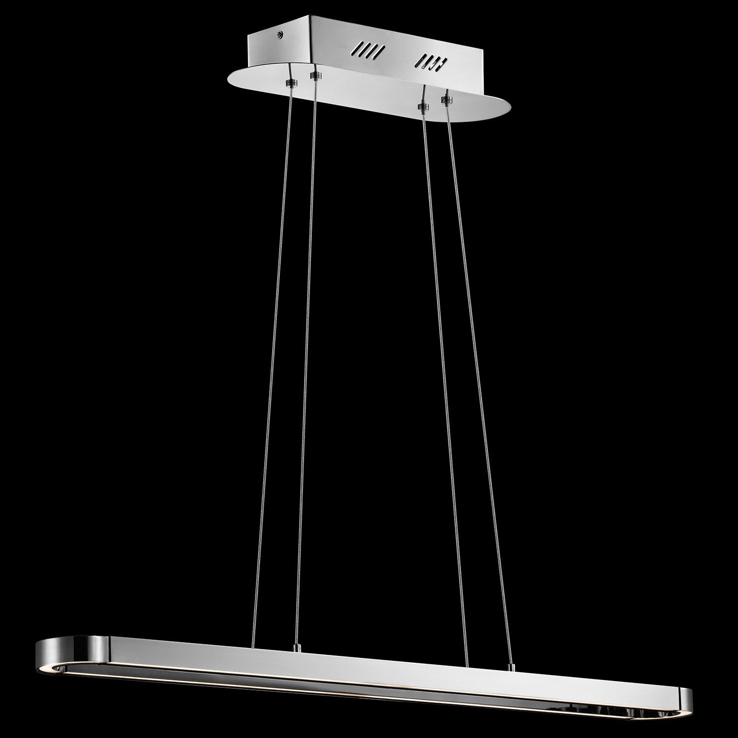 961lm Quell Etched Acrylic Chrome Integrated LED Pendant - Luztra