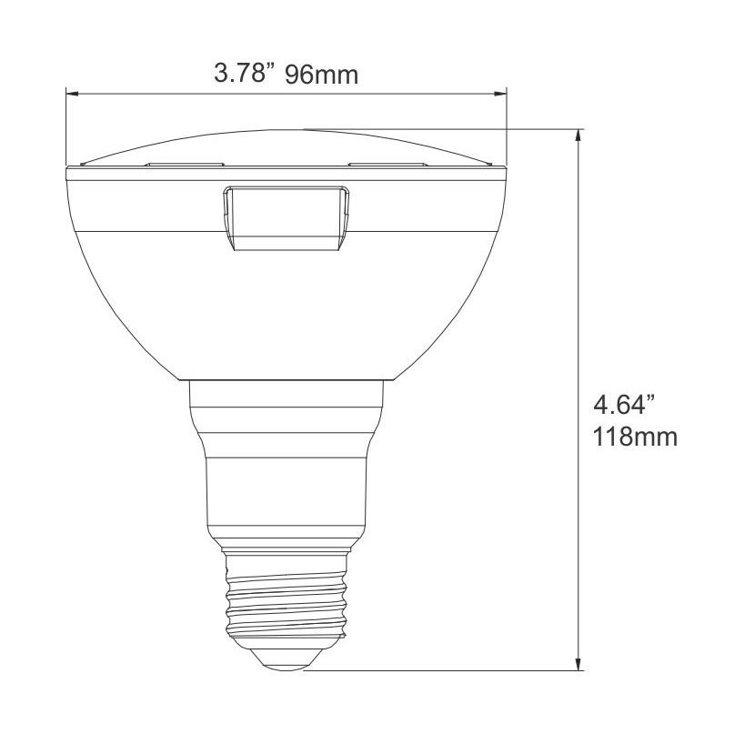 Foco LED 12w BR30 Blanco E26 30K Atn 100° - Luztra