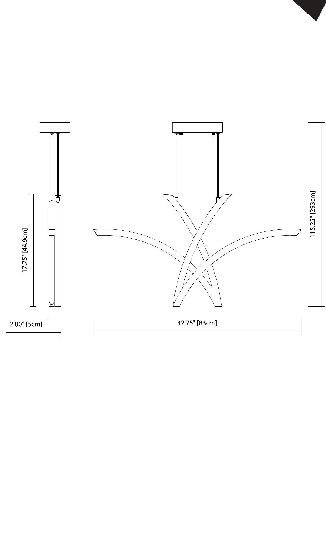1189lm Zara Etched Acrylic Chrome Integrated LED Pendant - Luztra