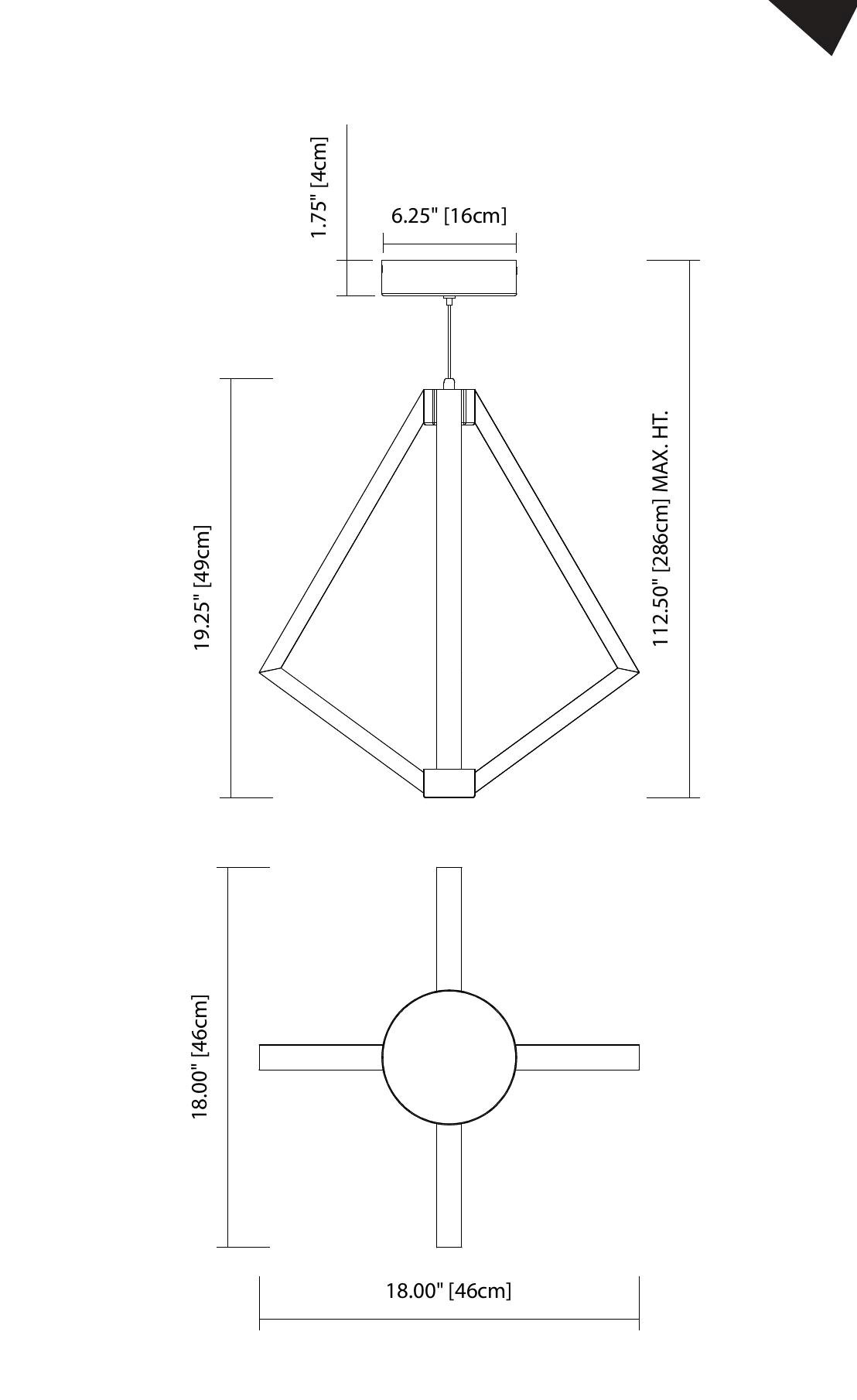 Etched Acrylic Diffuser Chrome Integrated LED Pendant - Luztra