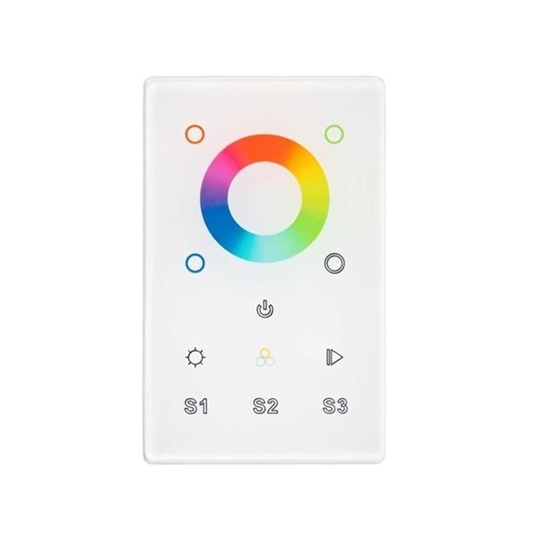 Advanced Wall Mount RGB LED RF Remote Control - Luztra