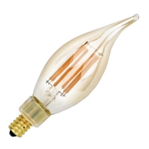 4.5w ≅40w 300lm 22k 120v E12 BA10 Filament Candle Dimmable SW LED Light ...