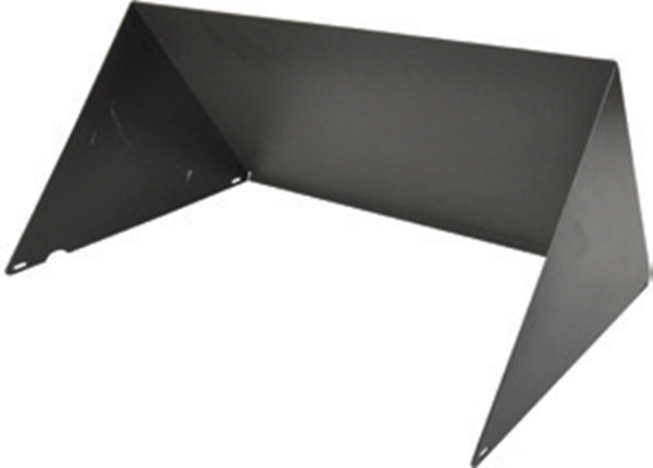 18.5" Large Wall Pack Full Cut Off Shield Visor - Luztra