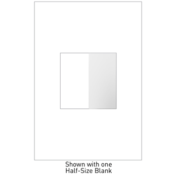 adorne White Half-Module Blank Insert - Luztra